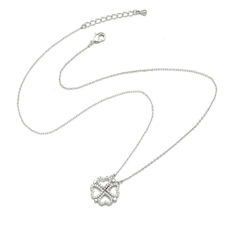 HEART SHAPED CREATIVE TWO WAYS TO WEAR PENDANT NECKLACE - JewelleryNet